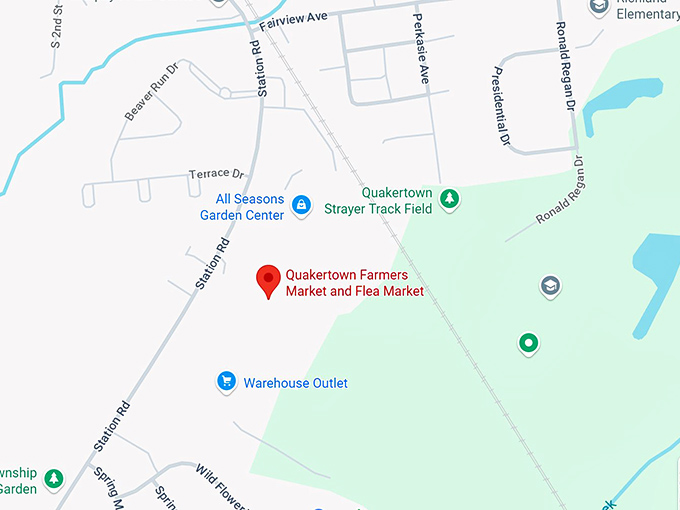 16. quakertown farmers market and flea market map