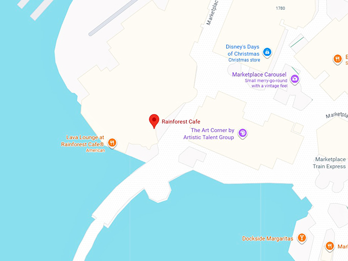 16. rainforest cafe map