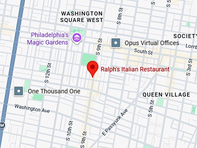 16. ralph's italian restaurant map