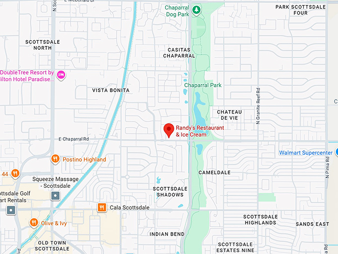 16. randy's restaurant & ice cream map