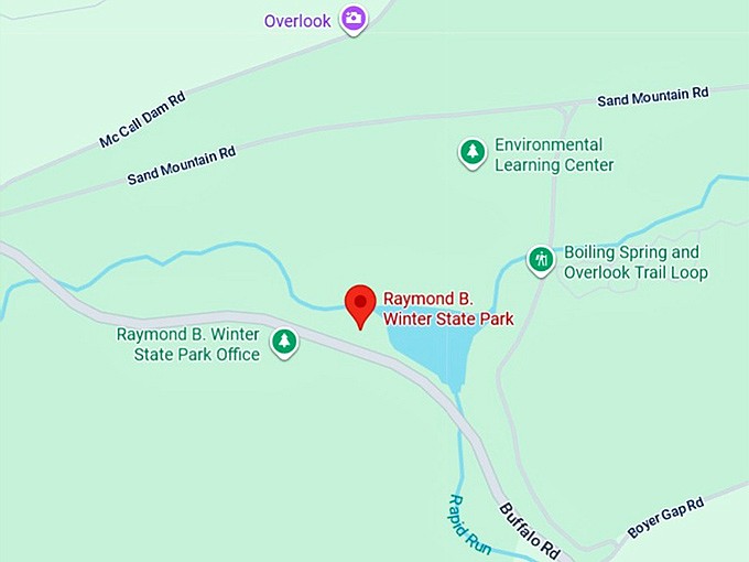 16. raymond b. winter state park map