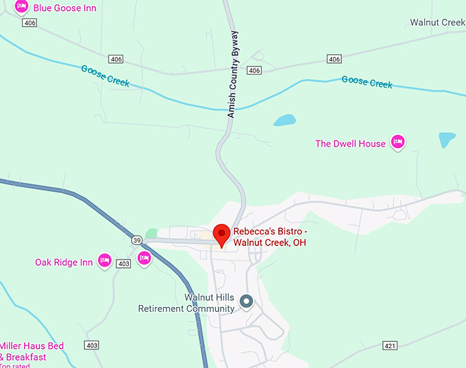 16. rebecca's bistro walnut creek, oh map