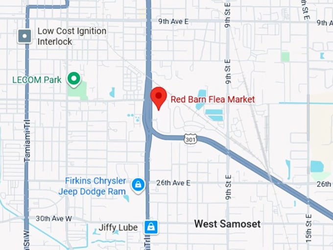 16. red barn flea market map