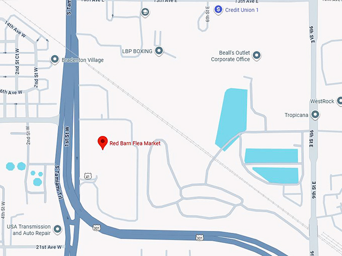 16. red barn flea market map