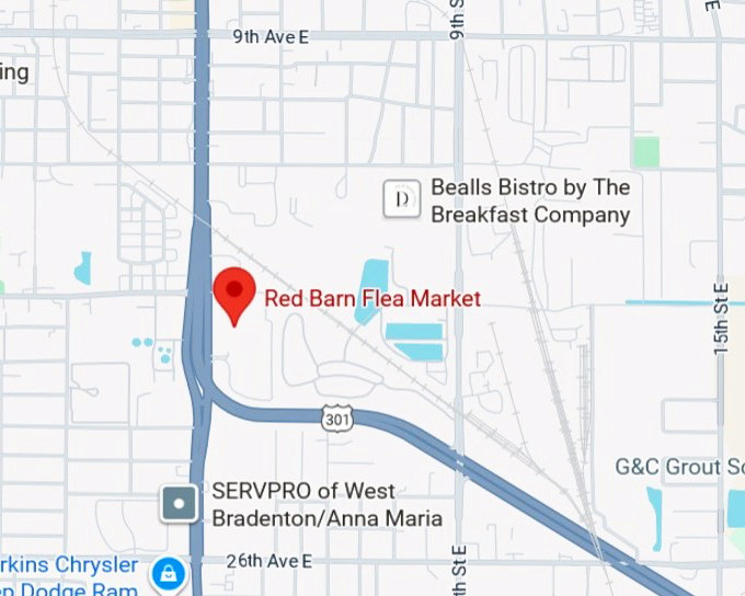 16. red barn flea market map