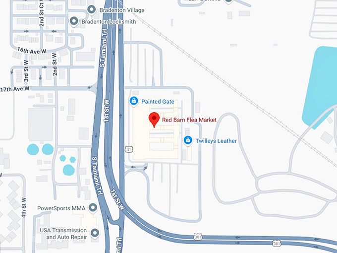 16. red barn flea market map