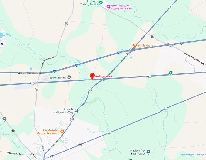 16. red brick tavern map