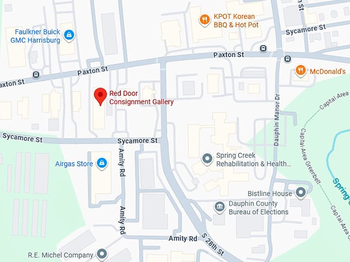 16. red door consignment gallery map