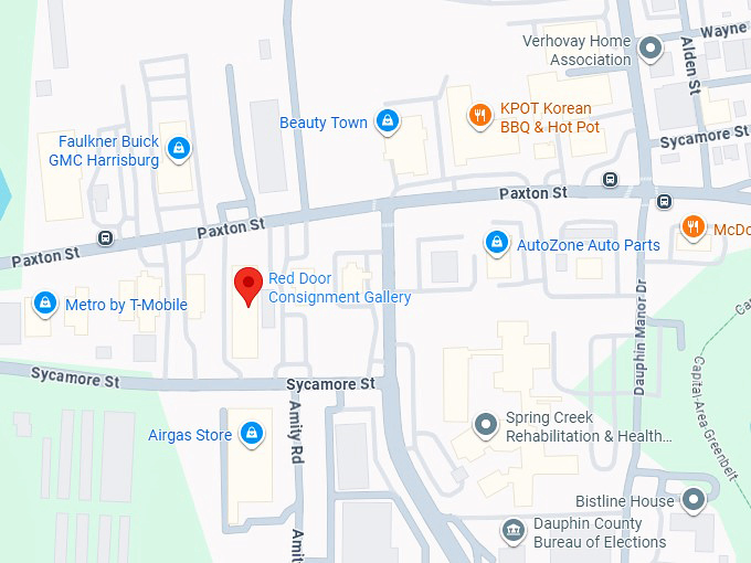 16. red door consignment gallery map