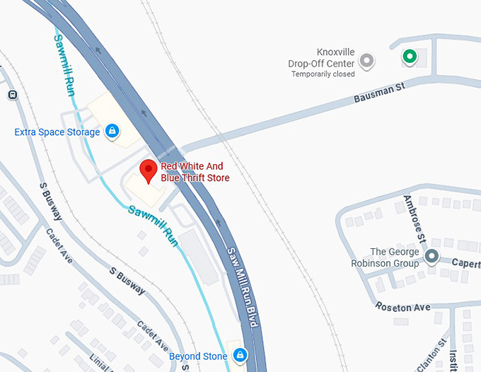 16. red white and blue thrift store map