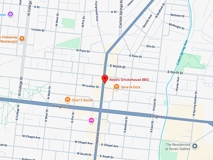 16. redd&rsquo;s smokehouse bbq map