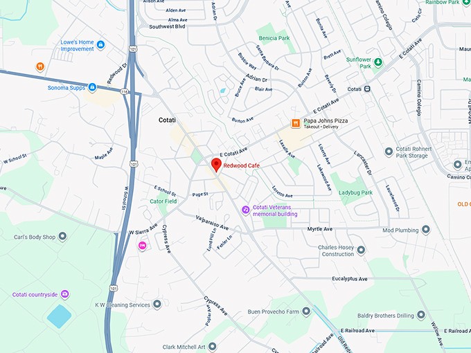 16. redwood cafe map