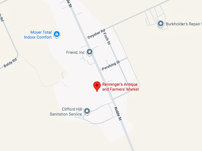 16. renninger's antique and farmers' market map