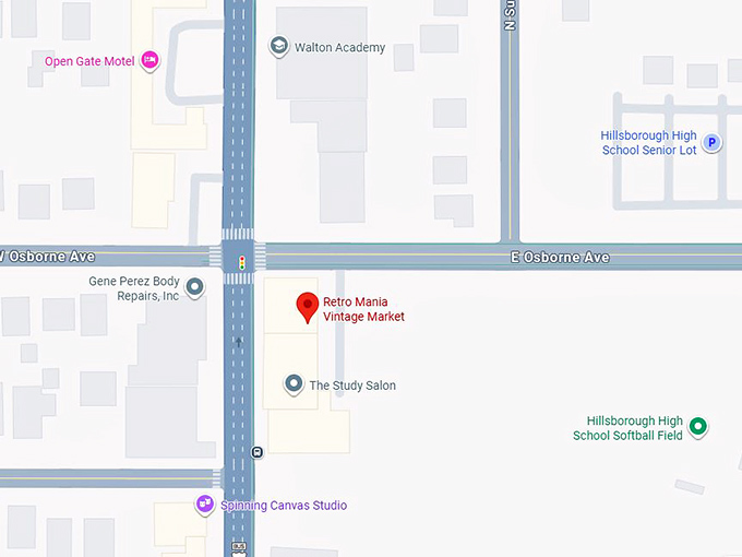 16. retro mania vintage market map