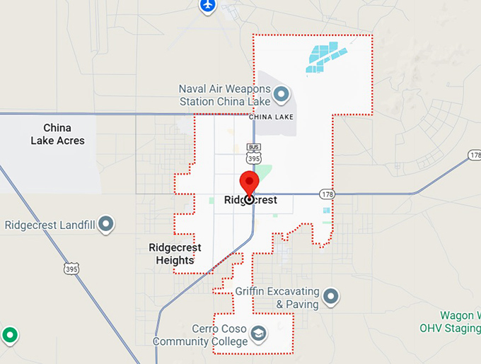 16. ridgecrest, ca map