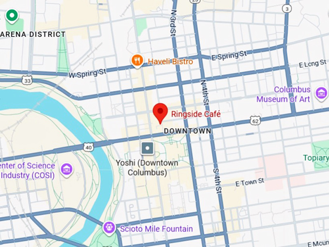 16. ringside caf&eacute; map