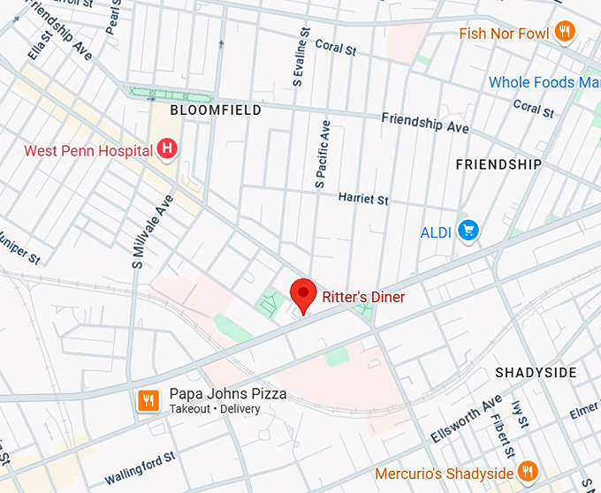 16. ritter's diner map