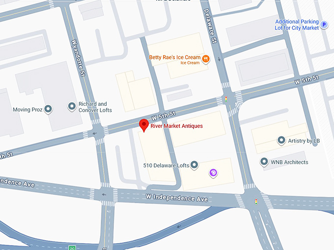 16. river market antiques map