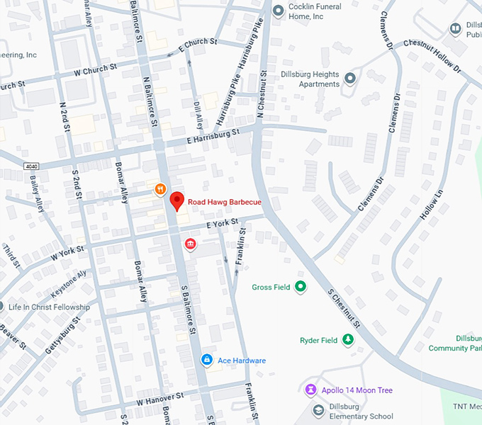 16. road hawg barbecue map