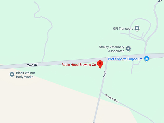 16. robin hood brewing co. map