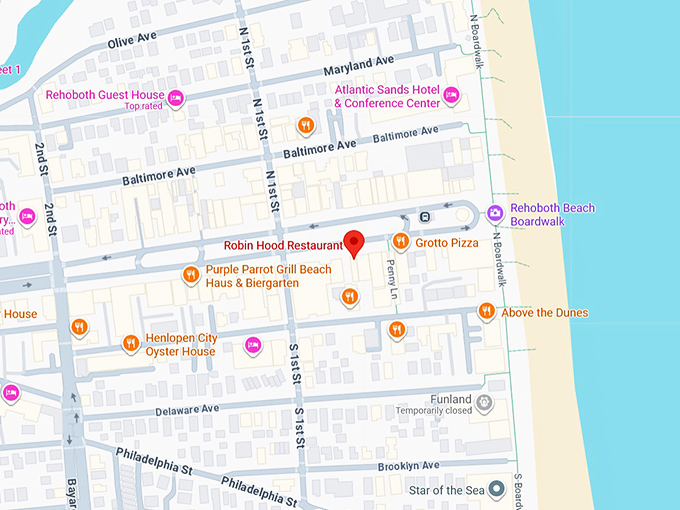 16. robin hood restaurant map