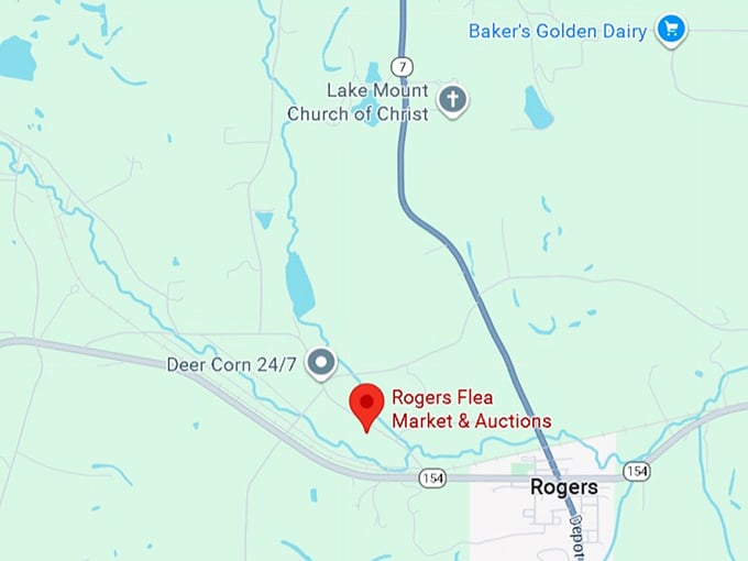 16. rogers flea market & auctions map