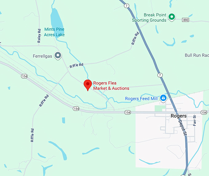 16. rogers flea market & auctions map