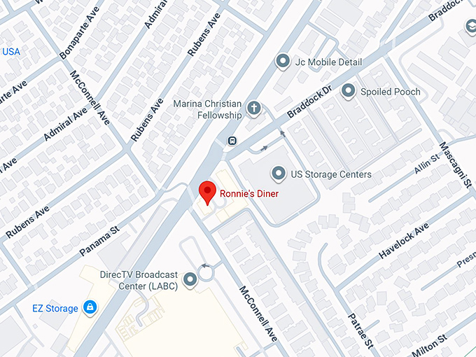 16. ronnie's diner map