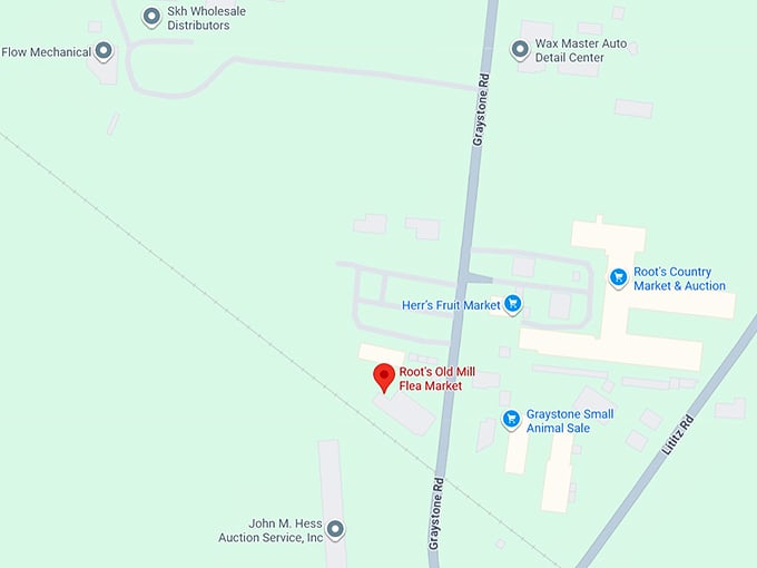 16. root's old mill flea market map