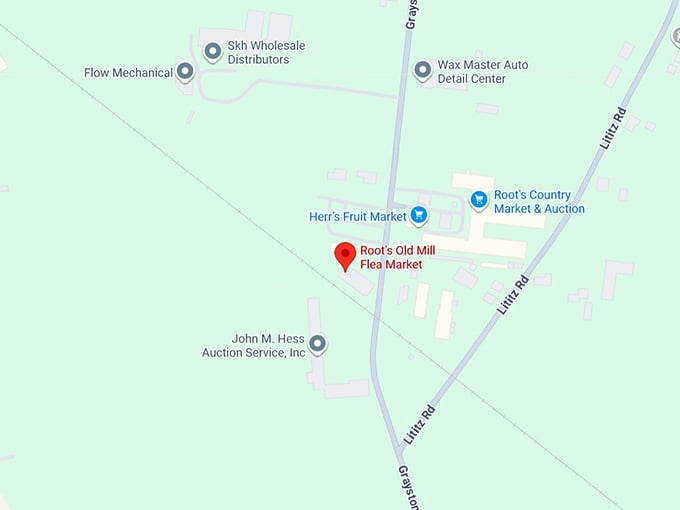 16. root's old mill flea market map