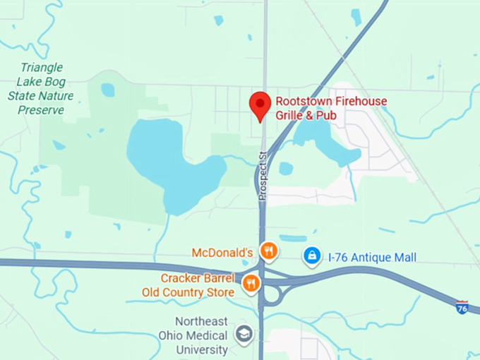 16. rootstown firehouse grille & pub map