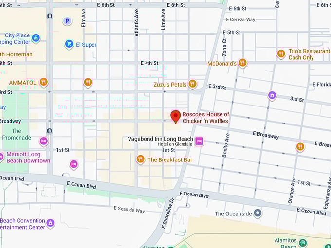 16. roscoe's house of chicken 'n waffles map