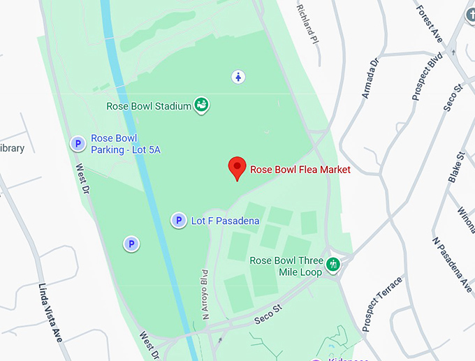 16. rose bowl flea market map