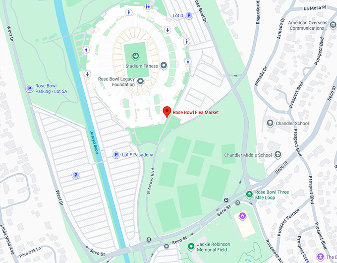 16. rose bowl flea market map