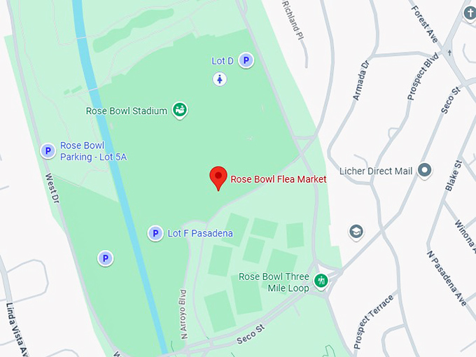 16. rose bowl flea market map