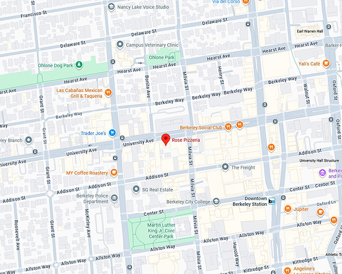 16. rose pizzeria map