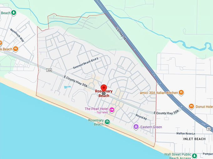 16. rosemary beach, fl map