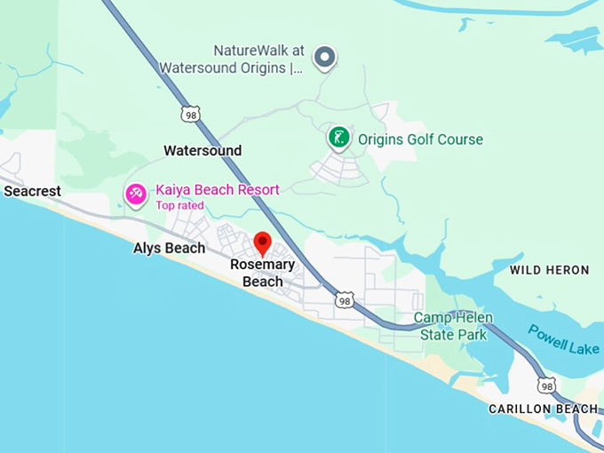 16. rosemary beach map