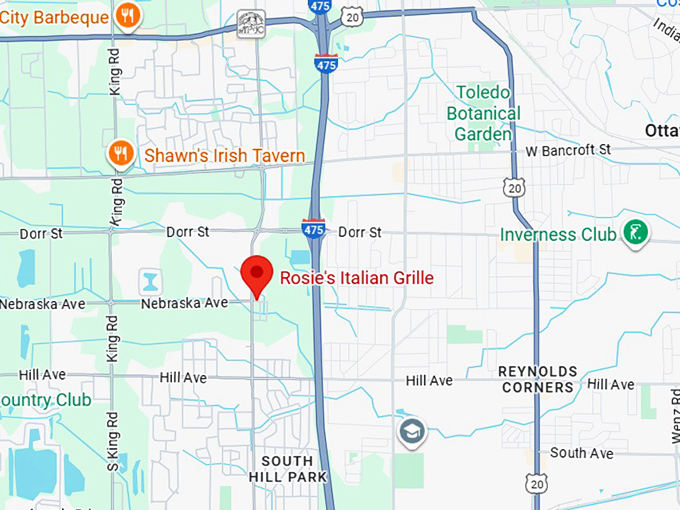 16. rosie&rsquo;s italian grille map