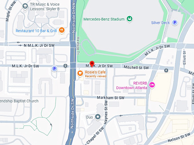 16. rosie's cafe atlanta map