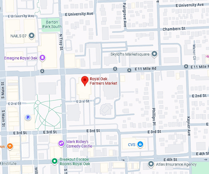 16. royal oak farmers market map