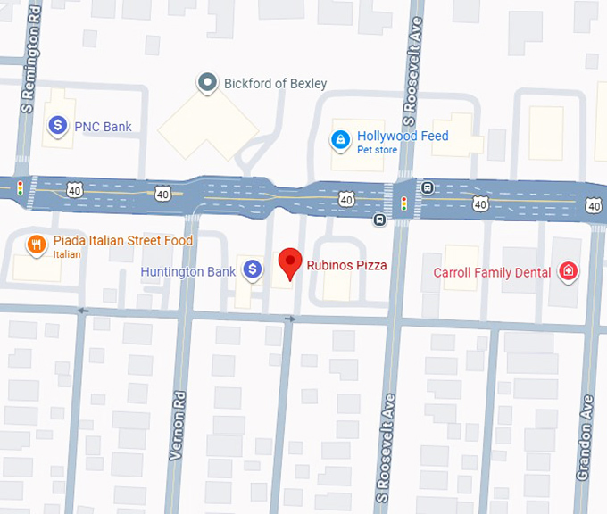 16. rubinos pizza map