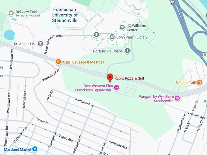 rubi's pizza & grill map