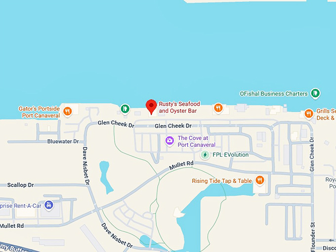 16. rusty's seafood and oyster bar map