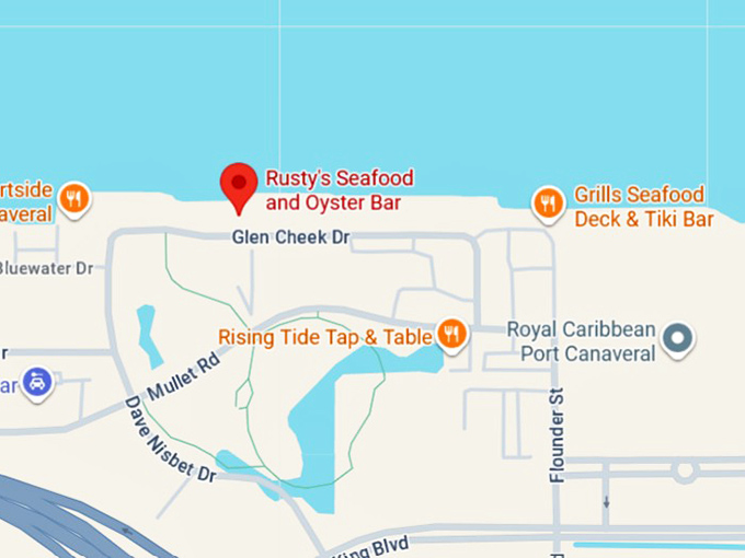 16. rusty’s seafood and oyster bar map
