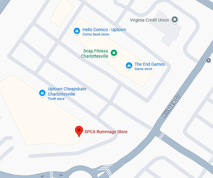 16. spca rummage store map