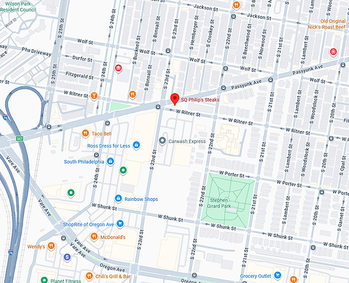 16. sq philip's steaks map