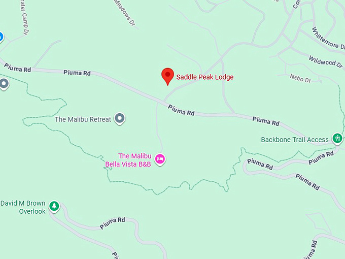 16. saddle peak lodge map