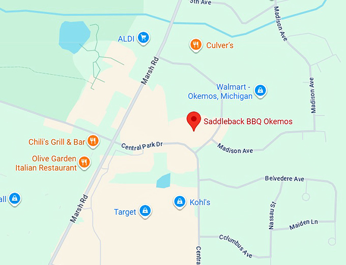 16. saddleback bbq okemos map