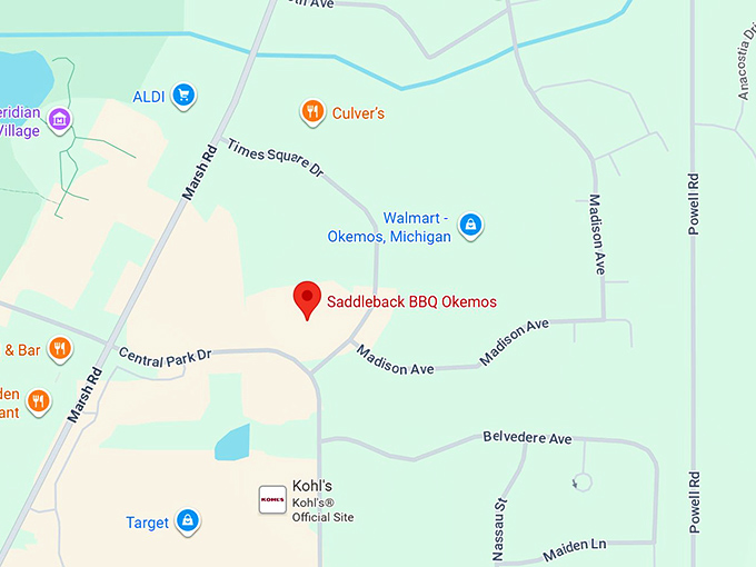 16. saddleback bbq okemos map